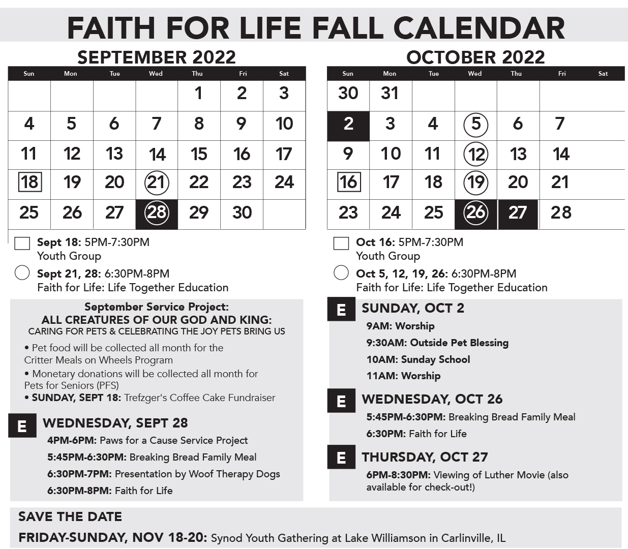 Faith For Life Calendar - Salem Lutheran Church